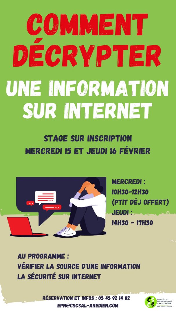 Stage : comment décrypter une information sur internet ? – Centre ...